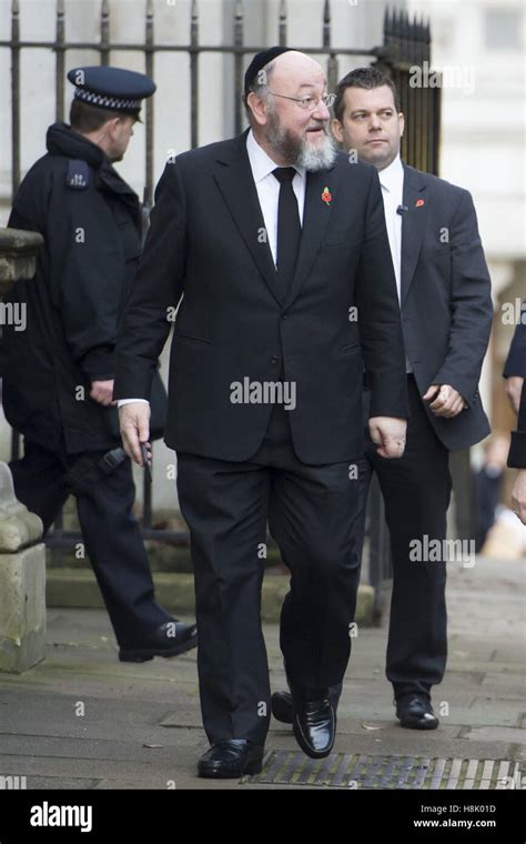 Chief Rabbi Ephraim Mirvis Makes His Way Through Downing Street On His