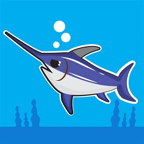 Premium Vector A Cute Sword Fish