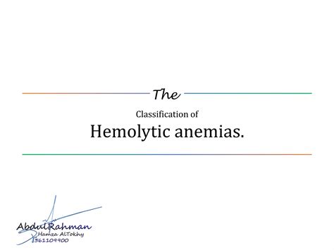 Classification Of Hemolytic Anemias Pdf