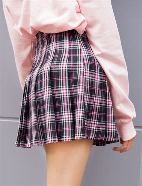 Mixxmix Pleated Plaid Mini Skirt Kstylick Latest Korean Fashion