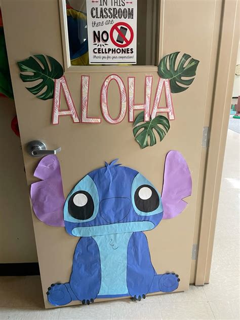 Aloha Stitch Disney Themed Classroom Preschool Art Door Decorations