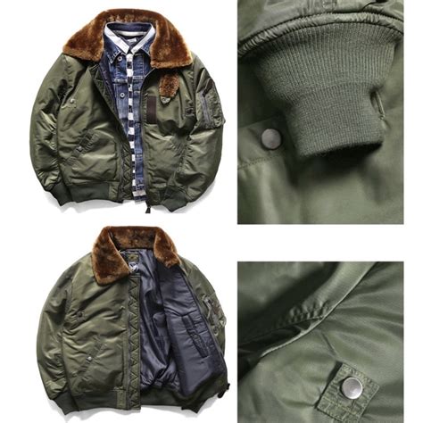 現貨 Folklore Classic 復刻usaf B 15 經典真毛領尼龍空軍飛行外套 軍裝防寒外套 蝦皮購物