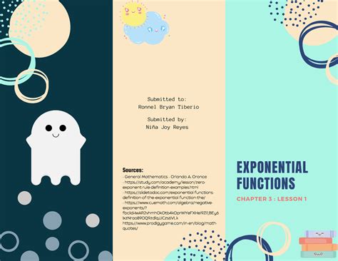 Abstract Blob Funky Creative Trifold Brochure Exponential Functions