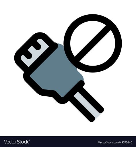 Usb Cable Prohibited Due To Safety Concerns Vector Image