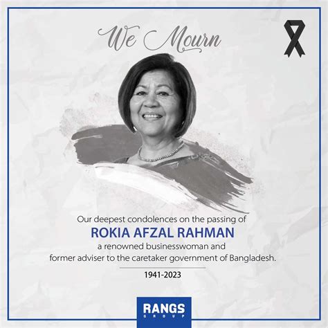 Rangs Group Our Deepest Condolences On The Passing Of