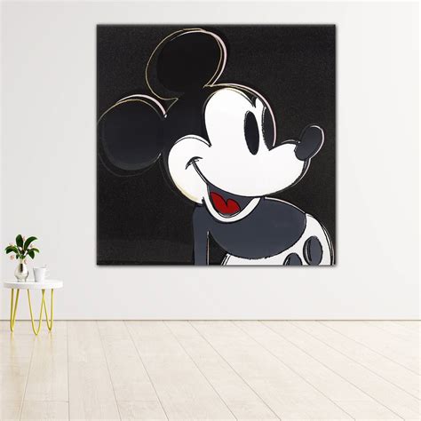 Mickey Mouse Square Pop Art Canvas Wall Art Print Mickey Mouse Decor Disney Wall Art High