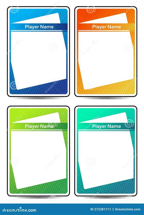 Identification Card Picture Frame Border Template Stock Vector
