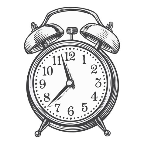 Classic Ringing Alarm Clock Premium Ai Generated Vector