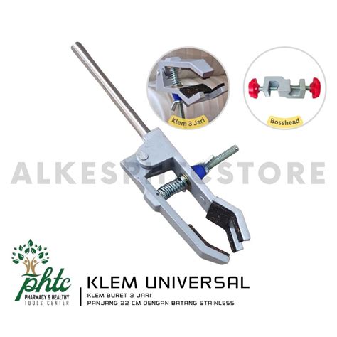 Jual Klem Universal 3 Jari Batang Stainless Clem Universal Alat Laboratorium Shopee Indonesia