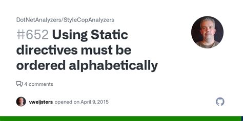 Using Static Directives Must Be Ordered Alphabetically · Issue 652