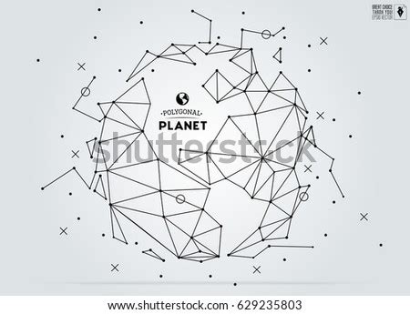 Polygonal Abstract World Map Vector Illustration Stock Vector Shutterstock
