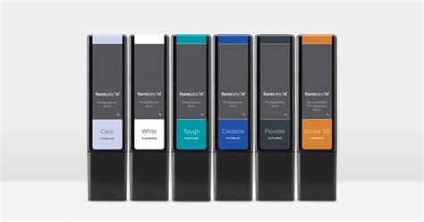 Formlabs 3d 프린팅 소재 라이브러리