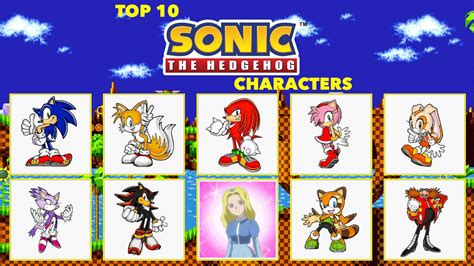 Top 10 Sonic The Hedgehog Characters By Cartoonfan2002 On Deviantart