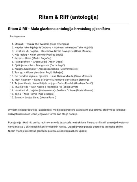 Ritam And Riff Antologija Pdf