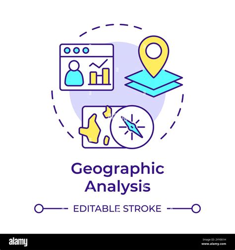 Geographic Analysis Multi Color Concept Icon Stock Vector Image And Art