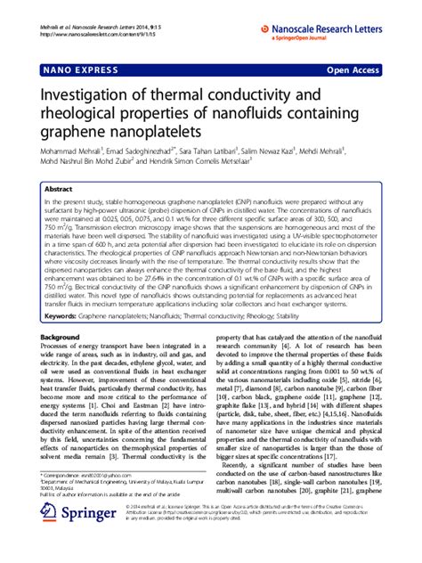 Pdf Investigation Of Thermal Conductivity And Rheological Properties Of Nanofluids Containing
