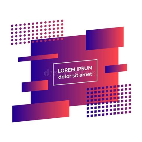 Trendy Geometric Colorful Abstract Badge Stock Vector Illustration Of