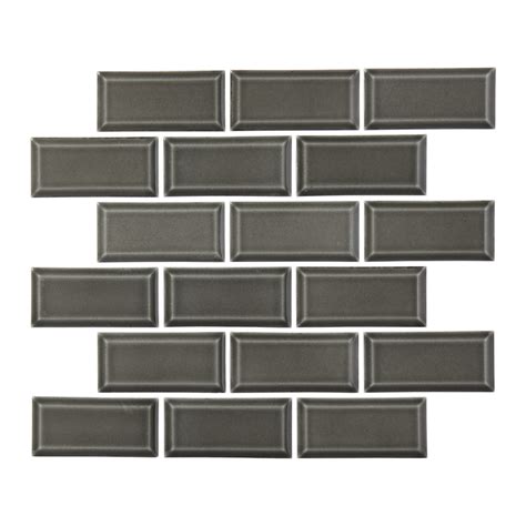 Mosaic Subway Charcoal Mosaic Tile Calibre Concepts