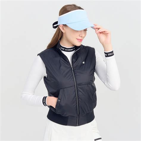 클리브랜드 골프웨어 105 추가할인 여성 약패딩 숏기장 볼륨 베스트 화이트cgwvt33710wh