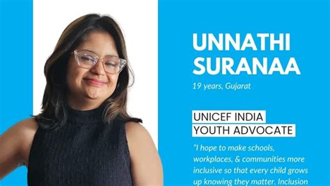Unnathi Suranaa Has Been Appointed As Unicef India Youth Advocate