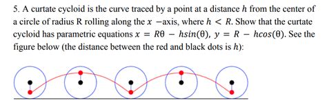 [solved] a curtate cycloid is the curve traced by a point
