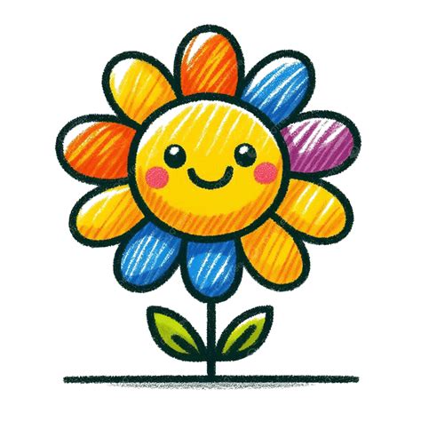 Imágenes De Flores De Dibujos Animados Lindos Dibujos De Una Flor De