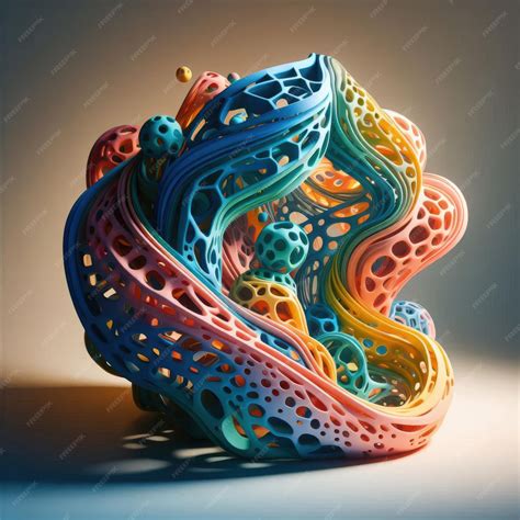 Abstract Colorful 3d Circle Spherical Texture Premium Ai Generated Image