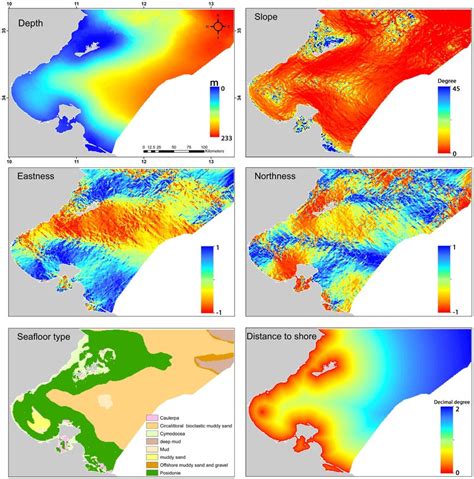 Maps Of The Six Habitat Variables Including Two Derived Variables