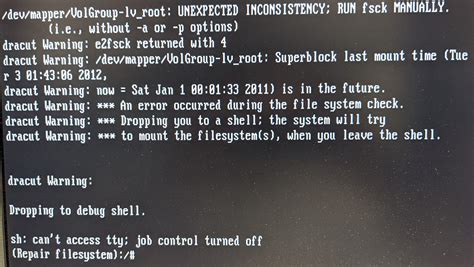 Fsck Unexpected Inconsistency Error On Fedora Core 16 Unix And Linux