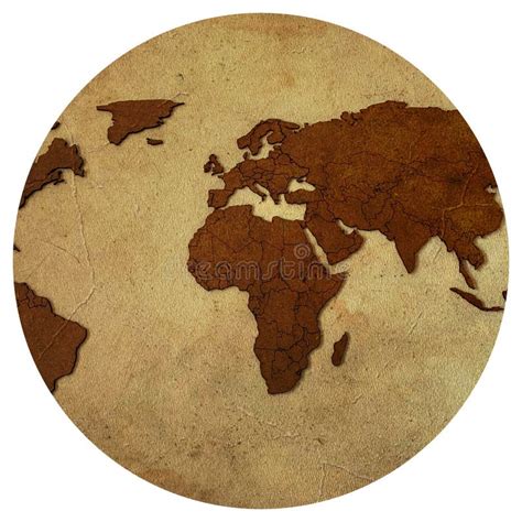 Old Grunge World Map Stock Image Image Of Earth Paper 265174149