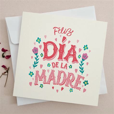 Feliz Dia De La Madre Spanish Cards Happy Mothers Day Card Mothers