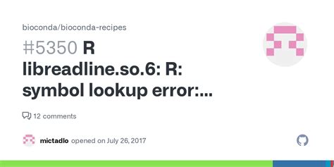 R Libreadline So R Symbol Lookup Error Undefined Symbol PC Issue Bioconda