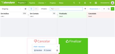 Como Marcar Um Projeto Como Cancelado Atendare Help Center
