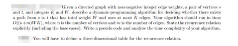 Solved Given A Directed Graph With Non Negative Integer Edge Chegg