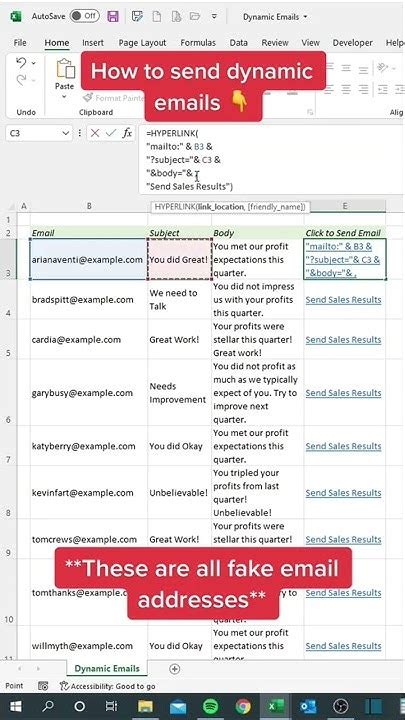 how to send emails in excel shorts youtube