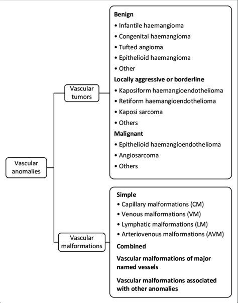 Classification Of Vascular Anomalies Download Scientific Diagram