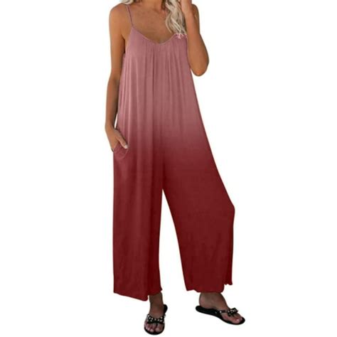 Rompers For Women Summer Plus Size Sexy Spaghetti Strap V Neck Romper