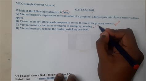 gate cse 2001 youtube