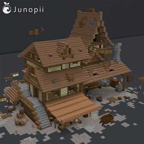 Get More From Junopii On Patreon Minecraft Houses Minecraft Blueprints Minecraft Fantasy House