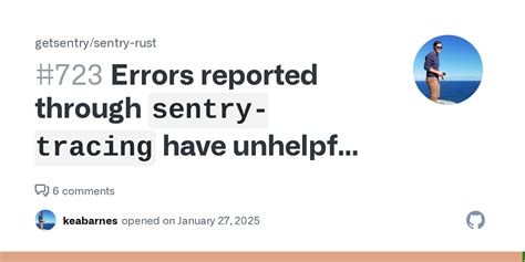 Errors Reported Through `sentry Tracing` Have Unhelpful Titles · Issue 723 · Getsentrysentry