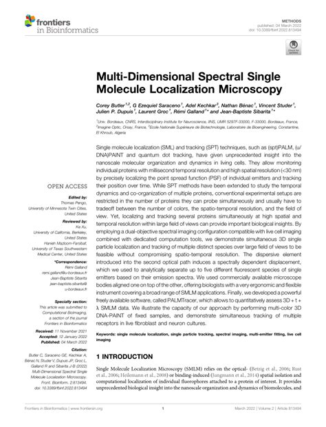 Pdf Multi Dimensional Spectral Single Molecule Localization Microscopy