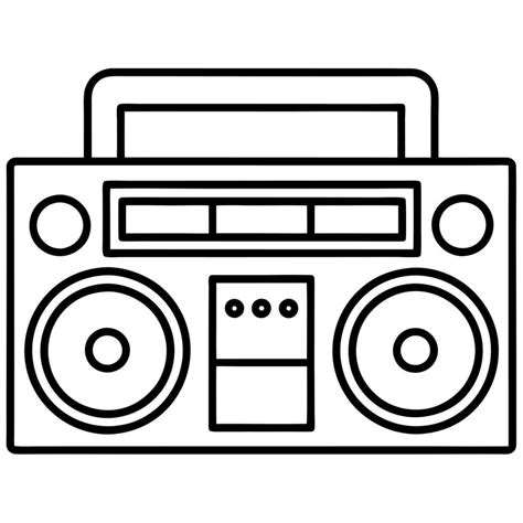Boombox Illustration Line Art 50998482 Vector Art At Vecteezy