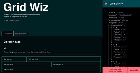 Introducing Grid Wiz Make A Css Grid Framework With Custom Browser