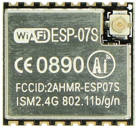 Oem Wifi Modulis Esp 07s Esp8266 9 Gpio Adc Ufl Jungtis Modelis