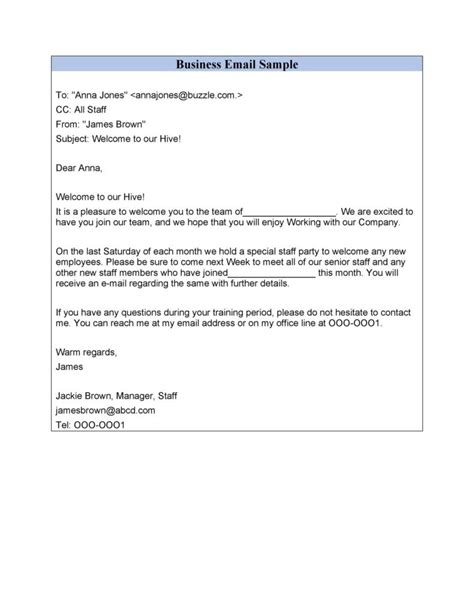 Email Template Word Doc