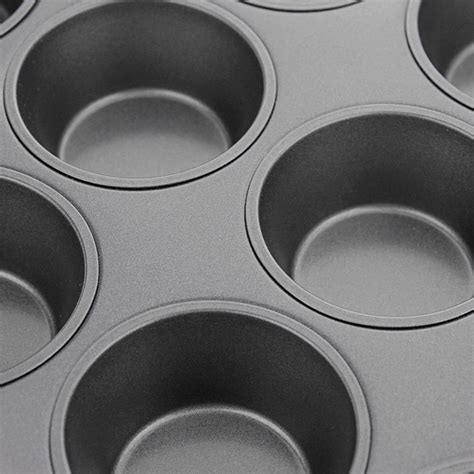 Nonstick Muffin Pan 12 Cup Pamiso Reusable Carbon Steel Regular Muffin