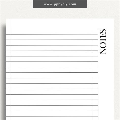 Printable Lined Note Pages Lined Note Paper Printable Template