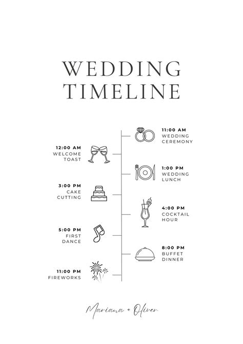 √ Wedding Day Schedule Template Excel