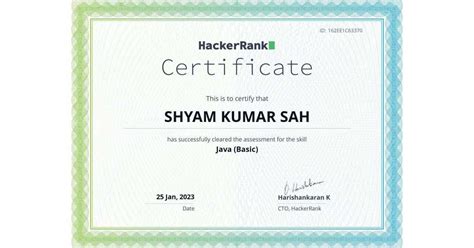 Shyam Kumar Sah On Linkedin Hackerrank Skill Certificate