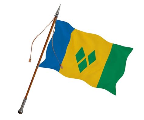 Bandera Nacional De San Vicente Fondo Con Bandera De San Vicente Foto